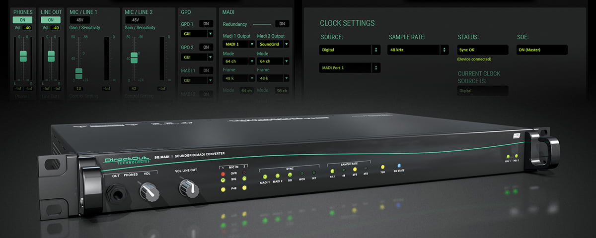 SG.MADI jetzt erhältlich / EXBOX.MD bald erhältlich - DirectOut